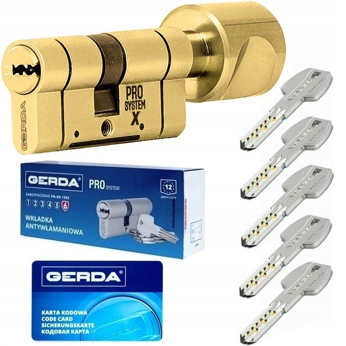 WKŁADKA GERDA Z GAŁKĄ 40/50mm ANTYWŁAMANIOWA ZAMEK - 7525571025 ...