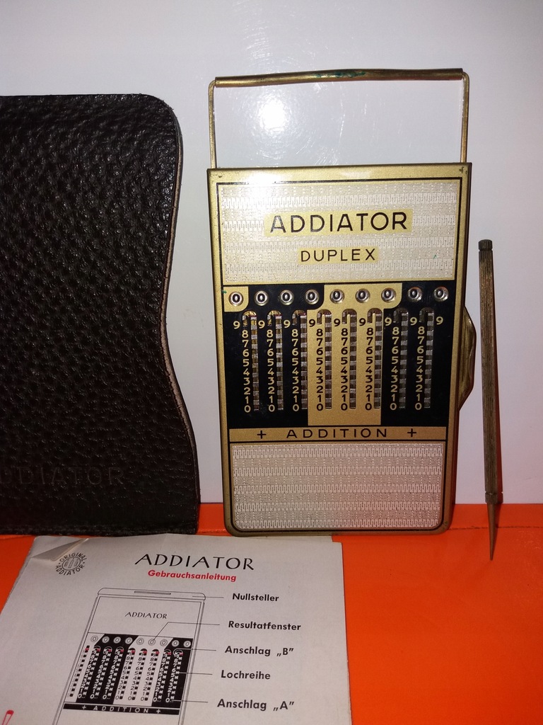 ADDIATOR DUPLEX-KALKULATOR-1940-60r UNIKAT - 7886545675 - oficjalne ...