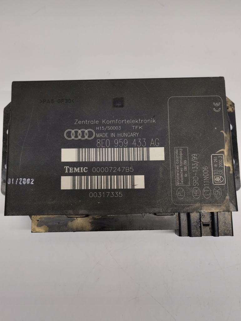 Moduł komfortu Audi OE 8E0959433AG - 13597381010 - oficjalne archiwum ...