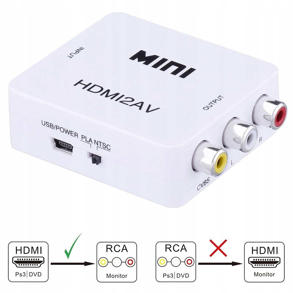 Купить Аудио-видео конвертер HDMI - AV 3x Chinch CVBS L/R: отзывы, фото ...