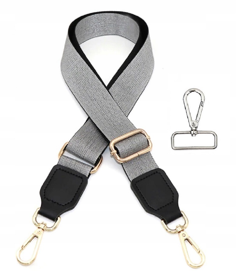 PASEK DO TOREBKI TORBY REGULOWANY SREBRNE OKUCIA - 9923276038 - oficjalne archiwum Allegro