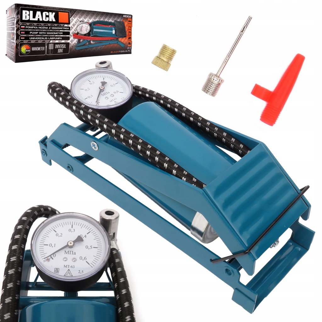 POMPKA SAMOCHODOWA NOŻNA DUŻA ROWER AUTO KÓŁ PIŁKI - 14213942189 ...