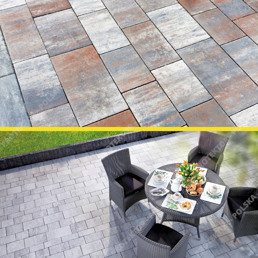 kostka brukowa Ideo Polbruk betonowa, tarasowa - 16743868001 - oficjalne archiwum Allegro