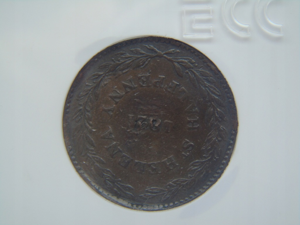 Wyspa Świętej Heleny 1/2 pensa 1821 KM A4 VF30 - 13806146603 - oficjalne archiwum Allegro