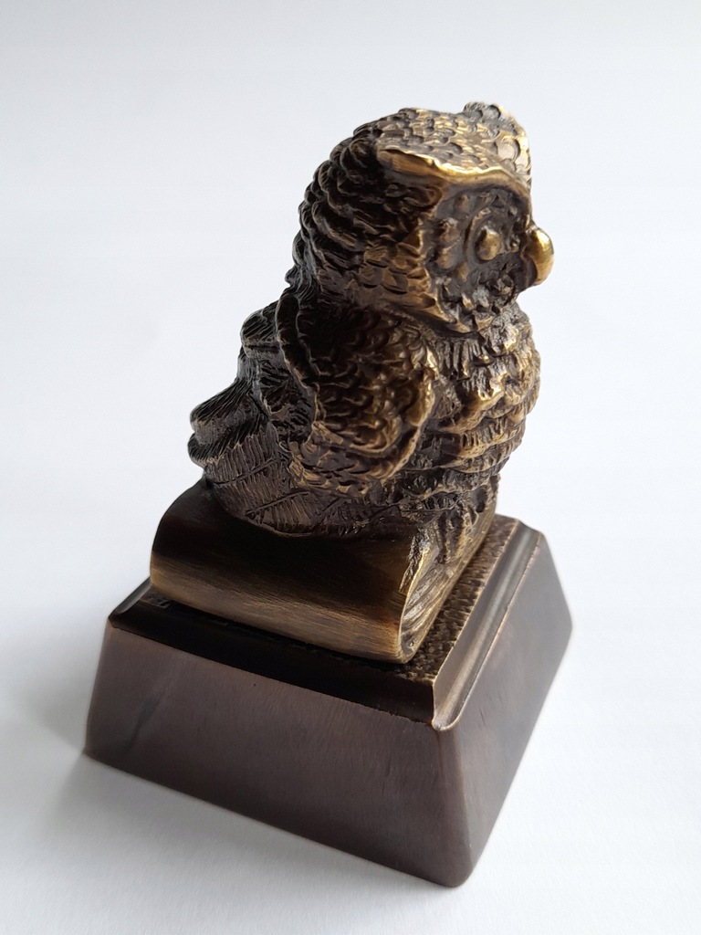 Sowa symbol mądrości na biurko, półkę (mosiądz) - 12747684759 ...