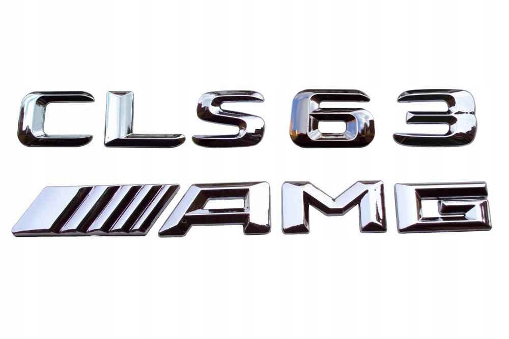 Mercedes CLS 63 AMG Emblemat Znaczek Napis Chrom Logo Srebrny ...