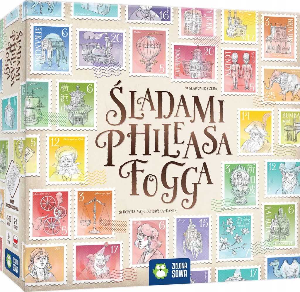 GRA PLANSZOWA Śladami Phileasa Fogga ZIELONA SOWA - 11590620054 ...