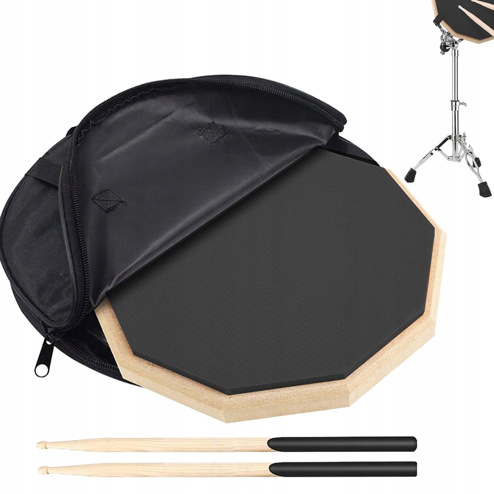 PAD PERKUSYJNY ĆWICZEŃ 12"+ TORBA PRZECHOWYWANIA + 2 PAŁECZKI ...