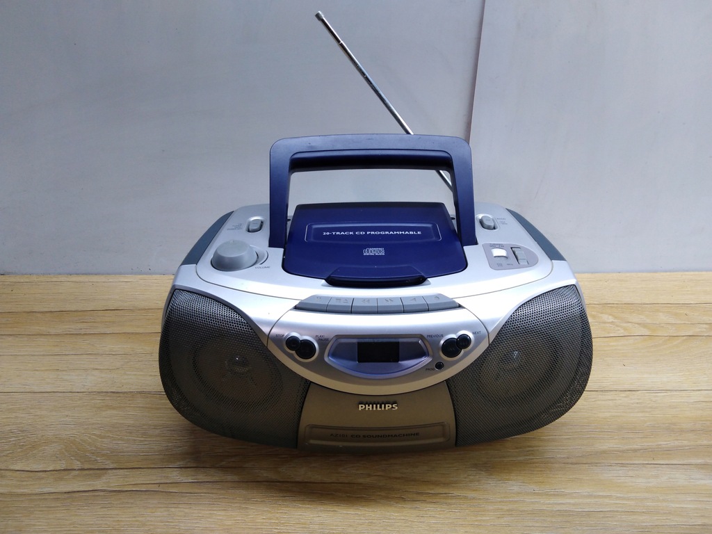 RADIO BOOMBOX STEREO PHILIPS CD FM/AM KASETY !! - 12970244289 - oficjalne archiwum Allegro