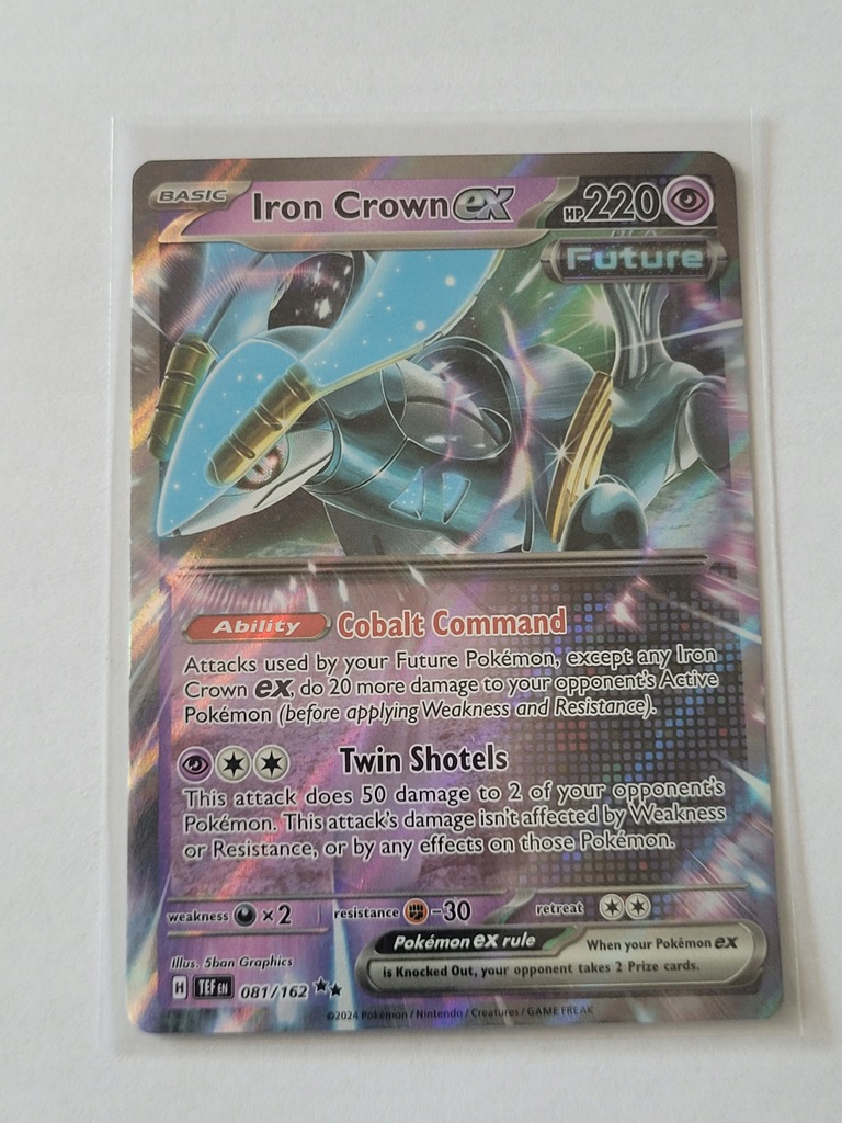 Iron Crown ex (TEF 081) - 081/162 Double Rare Temporal Forces Pokemon TCG - 15583803535 ...
