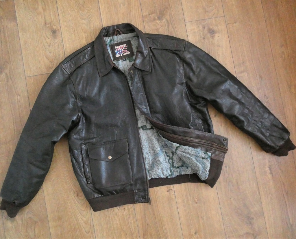 kurtka skórzana American HIDE jacket PILOTKA XL - 11422269527 ...