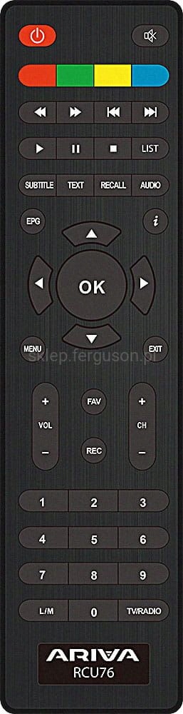 Pilot do Dekodera Ferguson Ariva T75 RCU 76 + BAT - 13446527958 ...