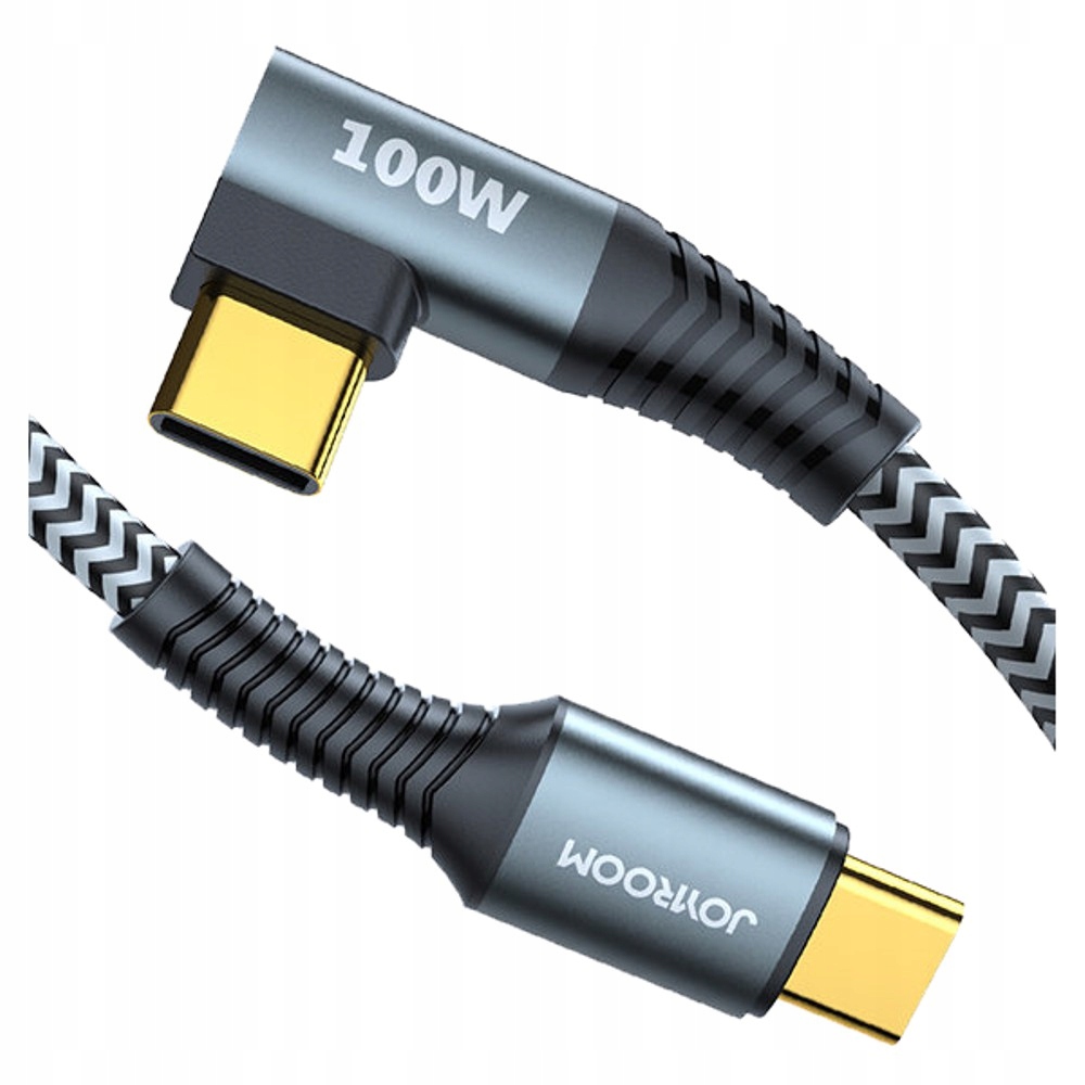 Kabel USB-C szybkie ładowanie kątowy 1,5m 100W 5A - 12884585776 ...