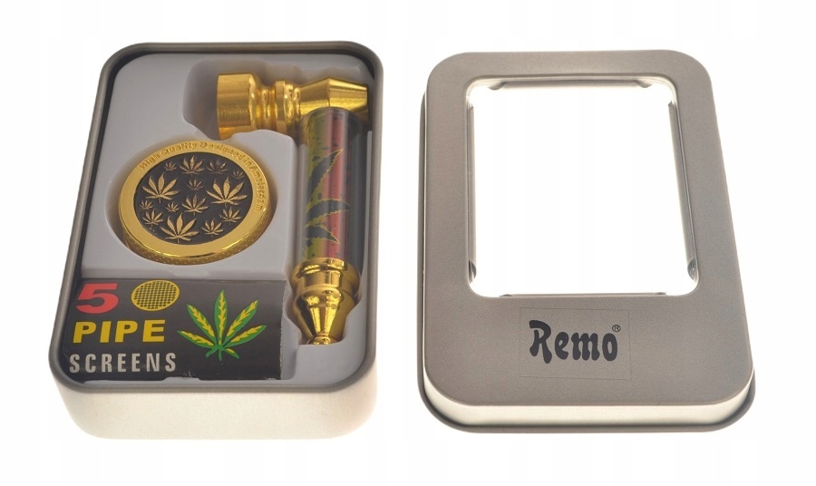 Zestaw lufka fifka młynek metalowy sitka w etui - 11744383815 ...