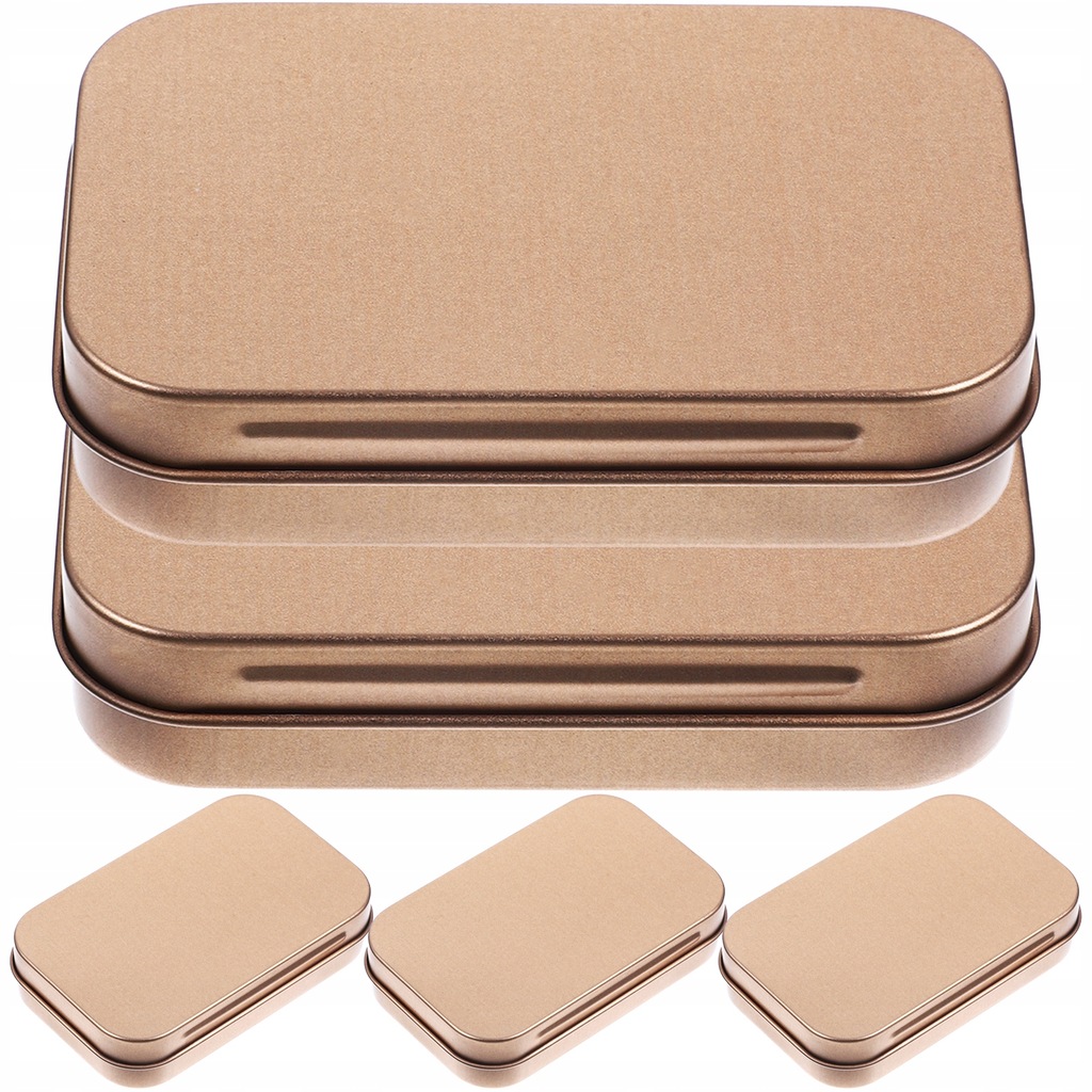 5pcs Metal Hinged Tin Box Empty Small Hinged Tin - 14670765550 ...