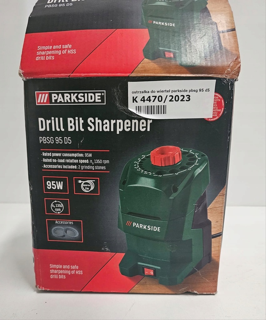 Ostrzałka do wierteł Parkside PBSG 95 D5 1.00 ( 4470/23 ) - 14870535194 ...