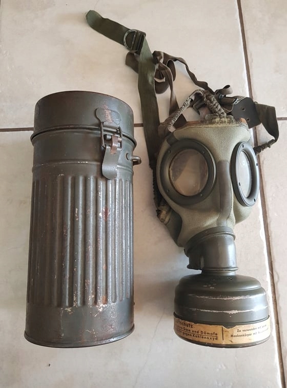 Maska niemiecka p/gaz 1941r - WH, SS, HJ Wehrmacht - 8510440168 - oficjalne archiwum Allegro