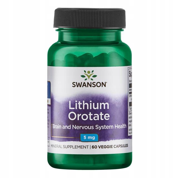 SWANSON Lithium Orotate 5mg 60kap OROTAN LITU Lit - 7749500260 ...
