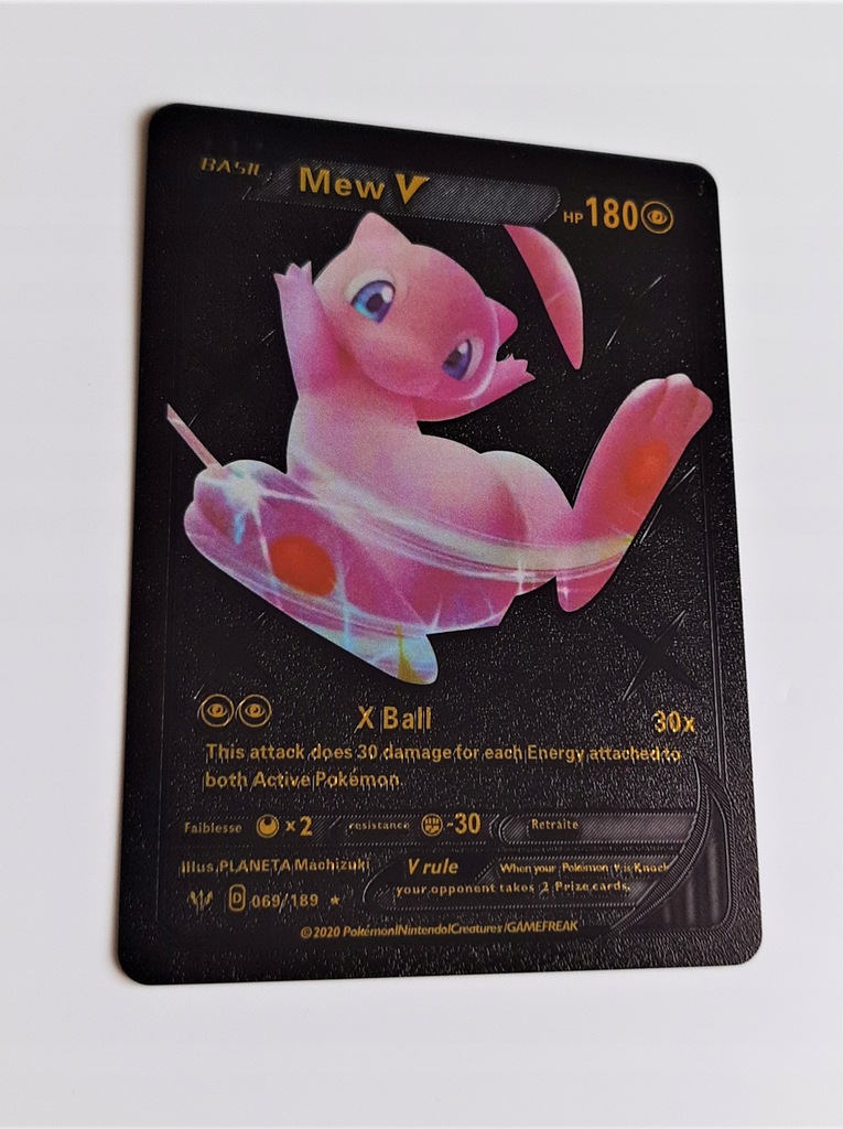 Karta Pokemon Mew V Black Metal - 13297975711 - oficjalne archiwum Allegro