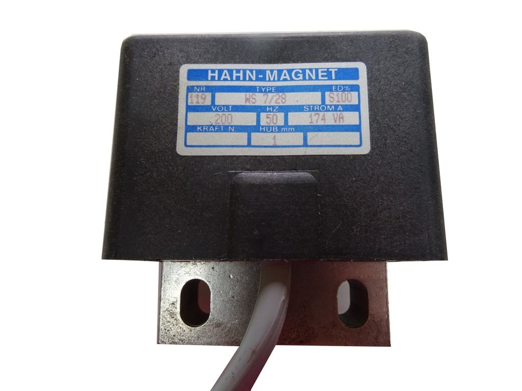 MAGNES WIBRACYJNY HAHN MAGNET WS 7/28 200V 50HZ - 8731682946 - oficjalne archiwum Allegro