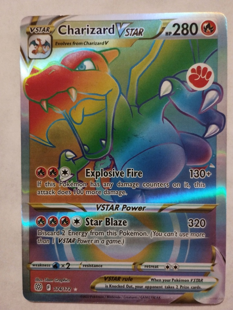 legendarna Karta Pokemon CHARIZARD ODBLASKOWA - 12599658848 - oficjalne ...