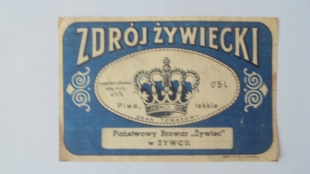 Stara etykieta browar Żywiec - 13326145259 - oficjalne archiwum Allegro