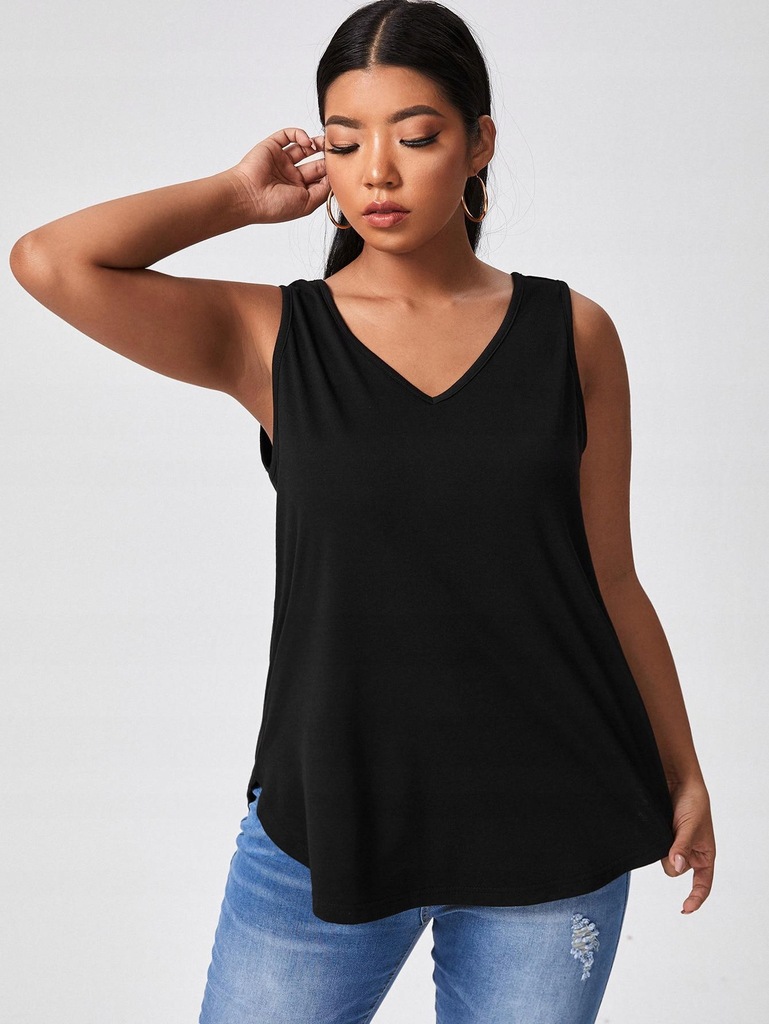 AL40 CZARNA BLUZKA BASIC SHEIN 2XL - 13373897897 - oficjalne archiwum Allegro