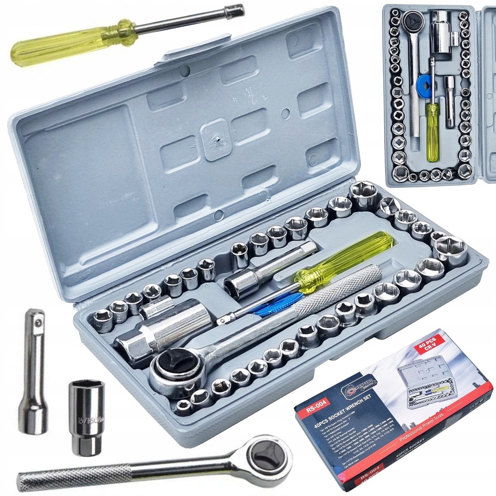 ZESTAW KLUCZY NASADOWYCH KLUCZE NASADOWE 40EL STAL - 13865709868 - oficjalne archiwum Allegro