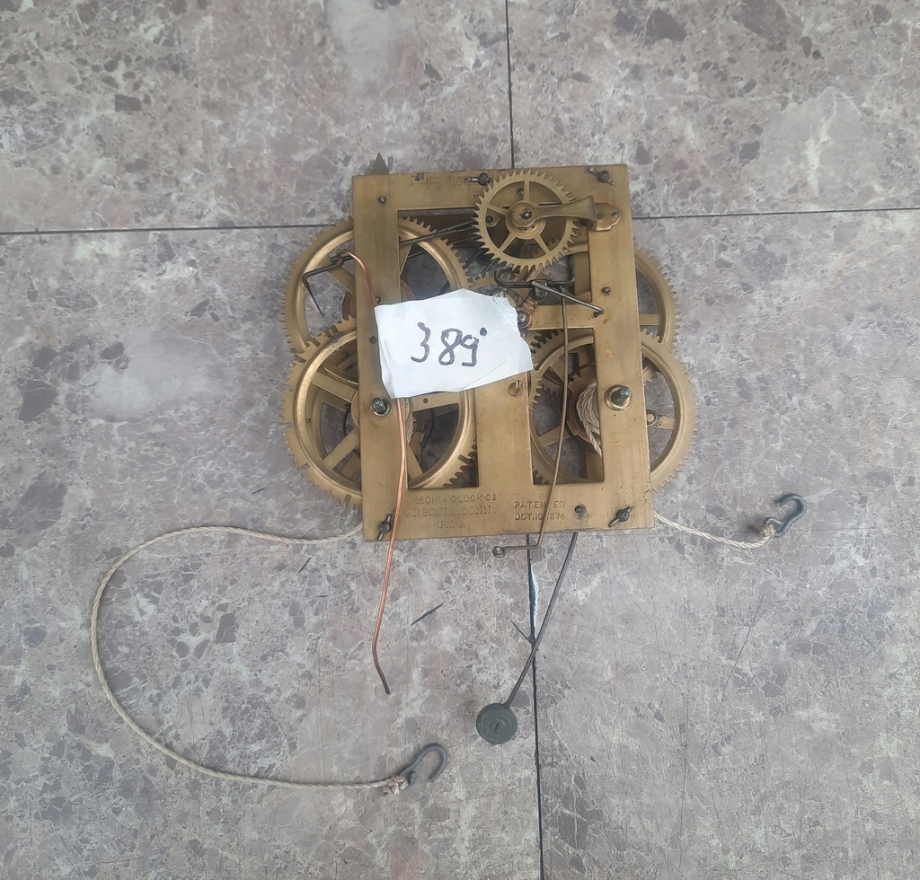 389 Mechanizm zegara amerykańskiego Ansonia Clock - 14545849846 ...