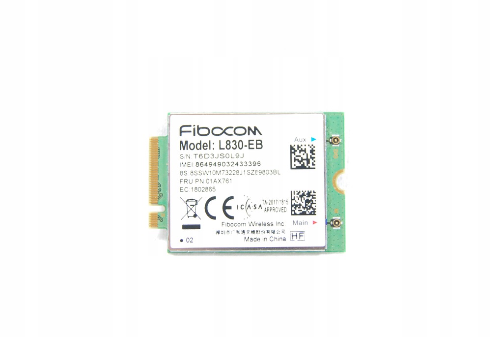 Lenovo ThinkPad L580 WWAN LTE Fibcom L830-EB - 12742447303 - oficjalne ...