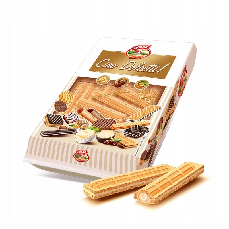 Lumar Paluszki Waflowe z kremem o smaku JOGURTU 700 g - 14433431684 - oficjalne archiwum Allegro