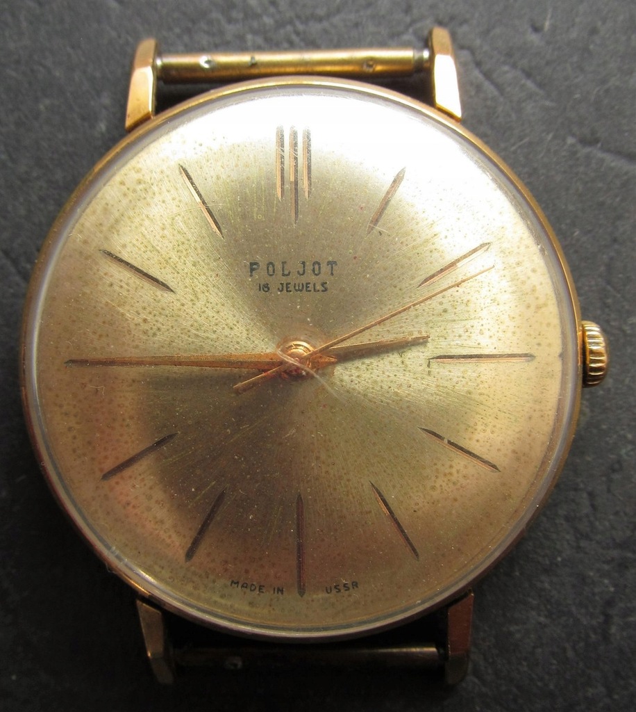 STARY ZEGAREK POLJOT POLIOT POZŁACANY RADZIECKI - 12179987666 ...
