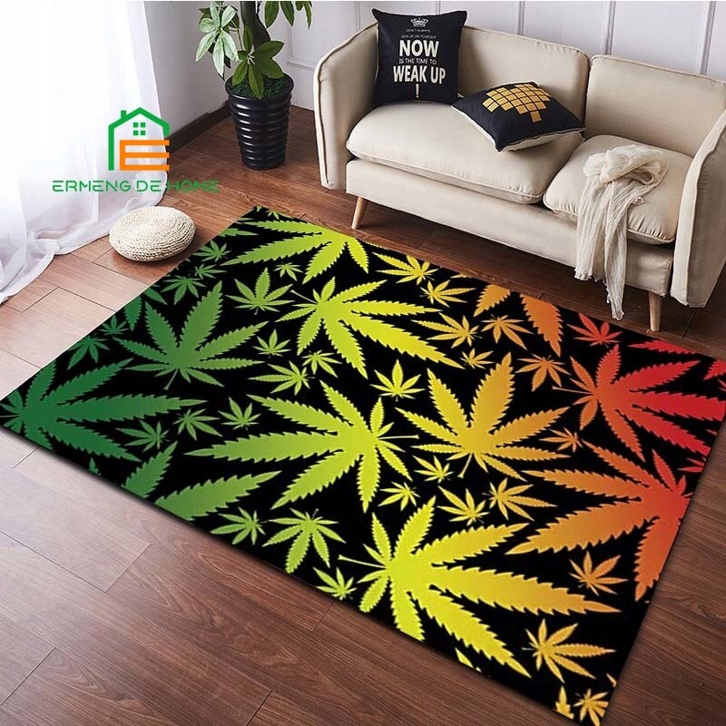 Dywany Hemp Leaf Weed Carpet Rug Door Mat 3D Print - 12856759339 ...