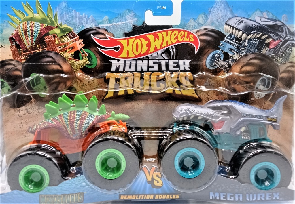 Hot Wheels Monster Trucks Motosaurus VS Mega Wrex - 11984671373 - oficjalne archiwum Allegro