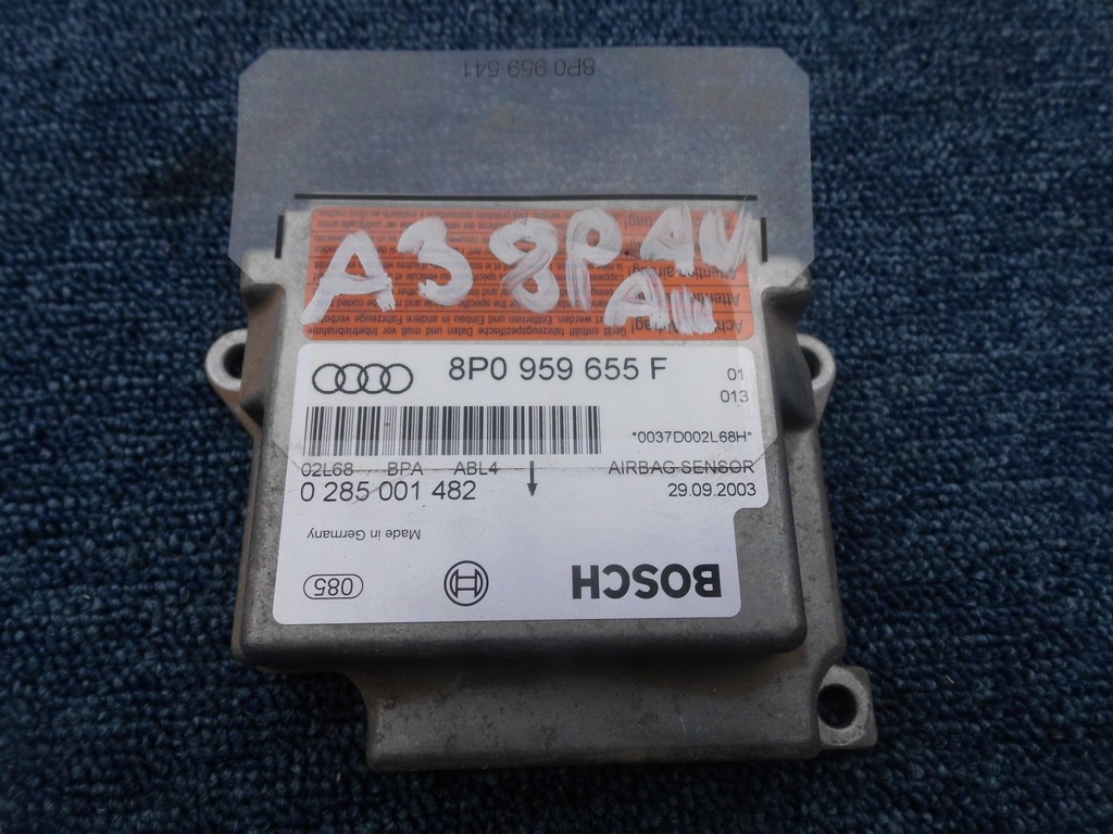 STEROWNIK SENSOR AIRBAG 8P0959655F AUDI A3 8P - 6820130894 - oficjalne ...