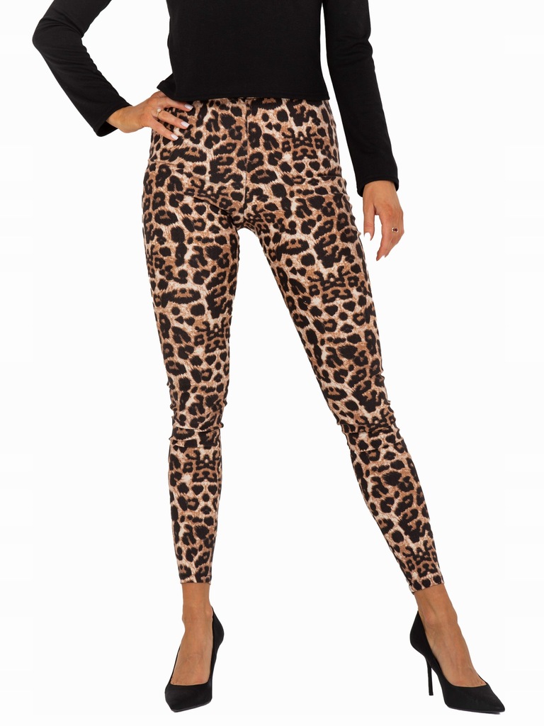 LEGGINSY DAMSKIE GETRY BAWEŁNIANE W PANTERKĘ - 13126025033 - oficjalne ...