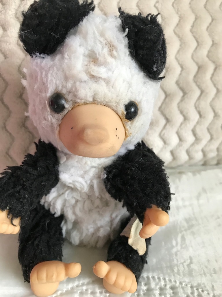 STARA Maskotka jak Monchhichi-Miś Panda 15cm - 12602730441 - oficjalne ...