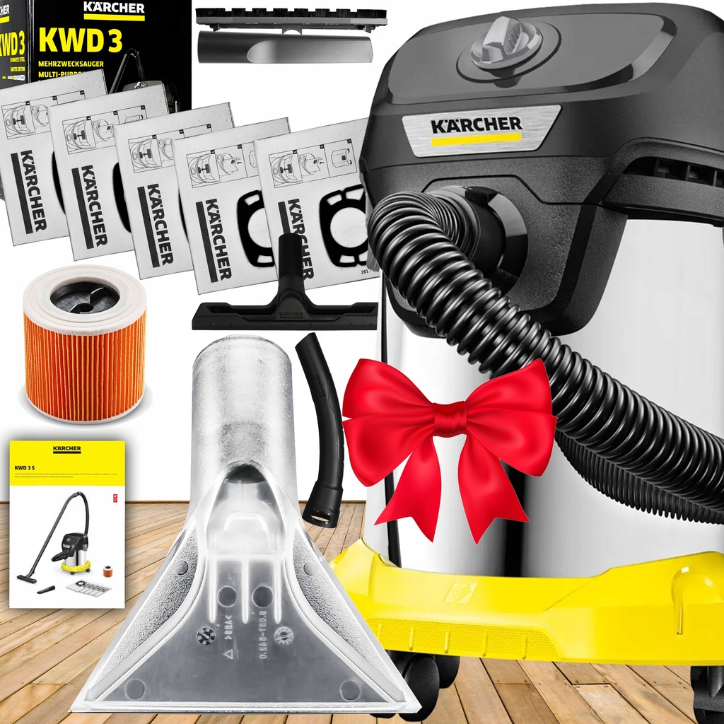 NAJMOCNIEJSZY ODKURZACZ KARCHER K WD3 S METAL PRO - 13643528431 - oficjalne archiwum Allegro