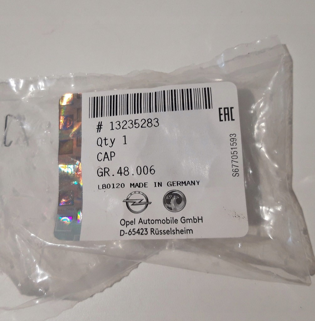 Nakładka kapsel dekielek śruby koła Opel 13235283 - 11125375610 ...