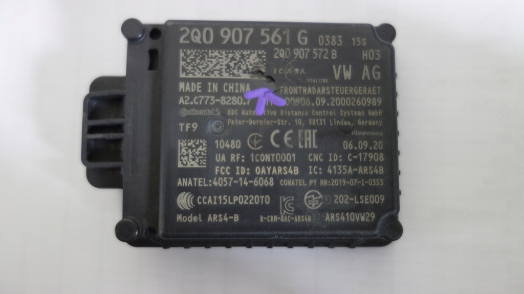 VW SKODA 2Q0907561G RADAR distronic sensor - 12058777942 - oficjalne ...