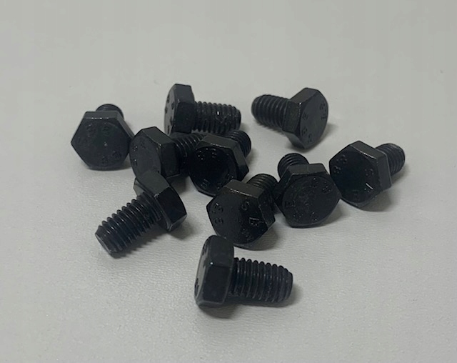 Śruba ocynk czarny M6x10 din 933 kl 8.8 - 100 szt - 10736061189 - oficjalne archiwum Allegro