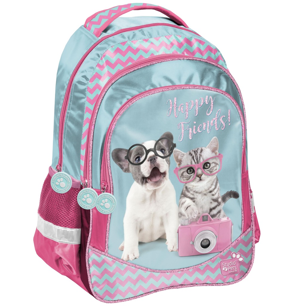 PLECAK SZKOLNY Z KOTKIEM PIESEK DLA DZIEWCZYNY - 8079702728 - oficjalne archiwum Allegro