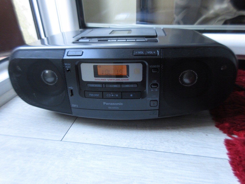 RADIOMAGNETOFON BOOMBOX PANASONIC RX-D55A USB,CD,RADIO,TAPE,MP3 BDB ...