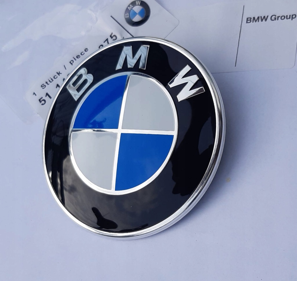 NOWY ZNACZEK EMBLEMAT ORYGINAL NA MASKE BMW E32 - 9476031908 ...