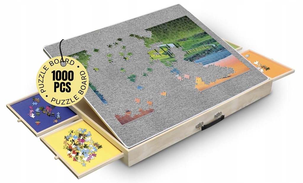 Deska do układania puzzli z szufladami i matą - Pochylana - Stół do ...