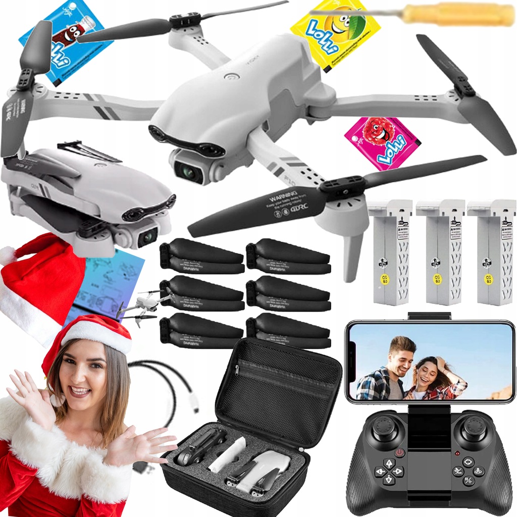 PROFESIONALNY DRON Z KAMERA 4K WIFI ZDALNIE STEROWANY 90min 2000m TURBO ...