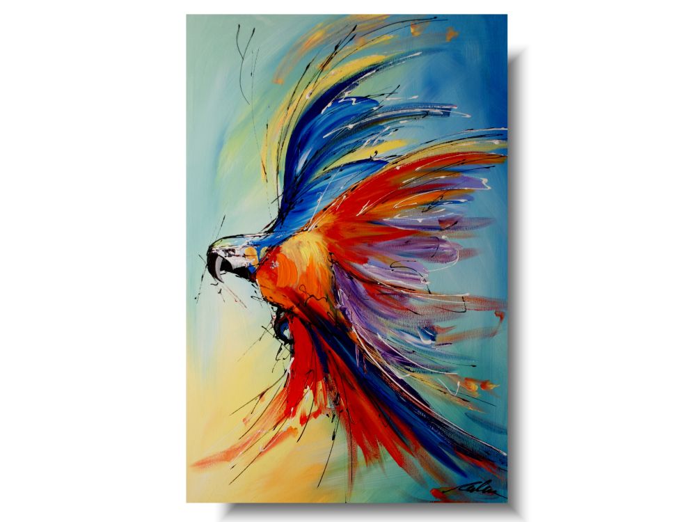 ZWIERZĘTA - PIONOWY OBRAZ PAPUGA ARA PTAK - 9306917512 - oficjalne ...