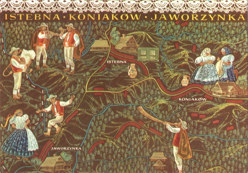 ISTEBNA - KONIAKÓW - JAWORZYNKA - MAPA - 1973 - 13113212503 - oficjalne ...