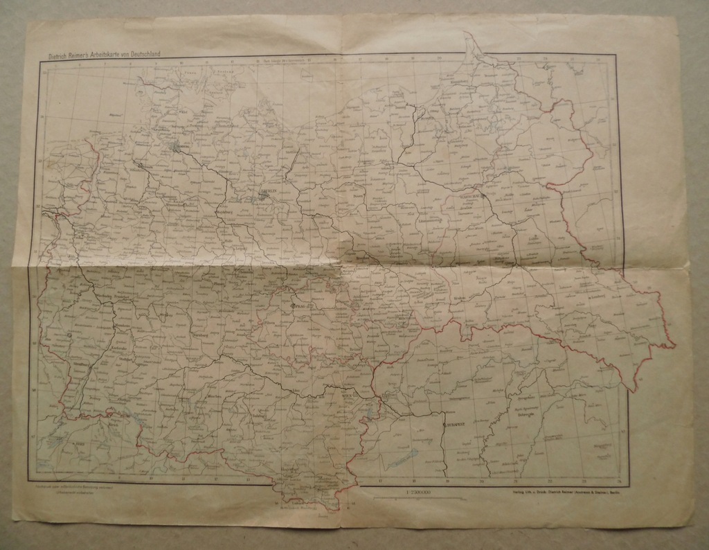 Mapa 3. Rzesza GG Danzig Posen Breslau 1942 - 12999449169 - oficjalne ...