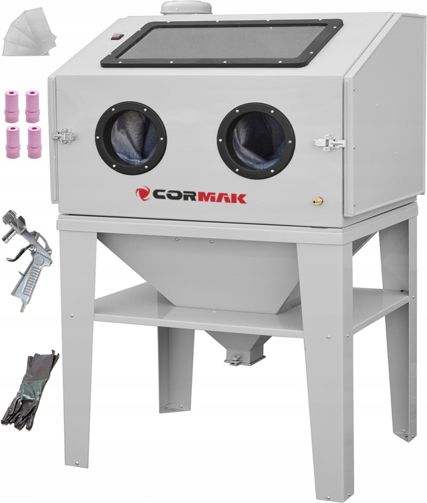KABINA DO PIASKOWANIA 350L + DYSZE + ODCIĄG CORMAK - 9711534866 ...